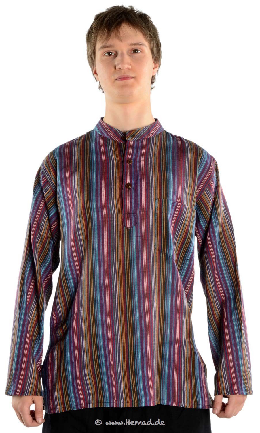 Fischerhemd multi gestreift
