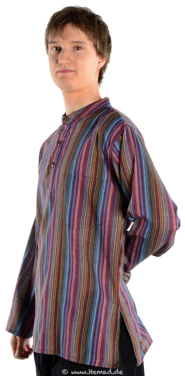 Fischerhemd multi gestreift